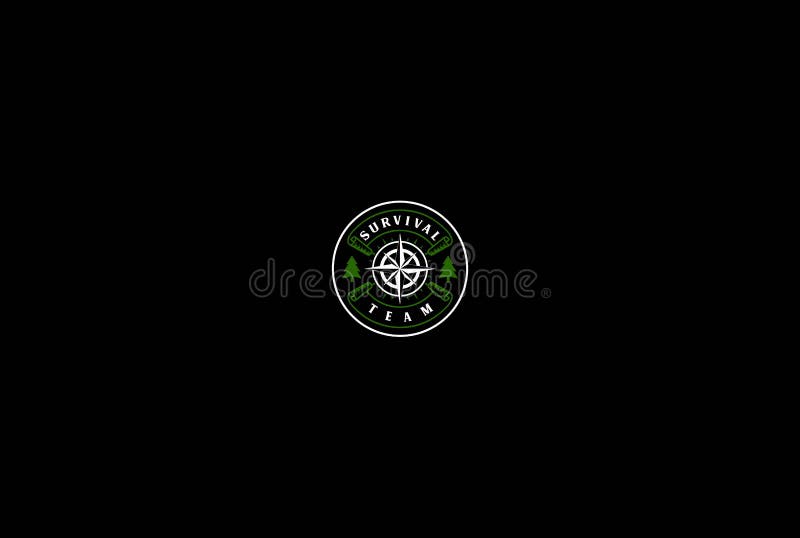 Vintage Circular Compass with Map and Pine Trees Forest for Climbing ...