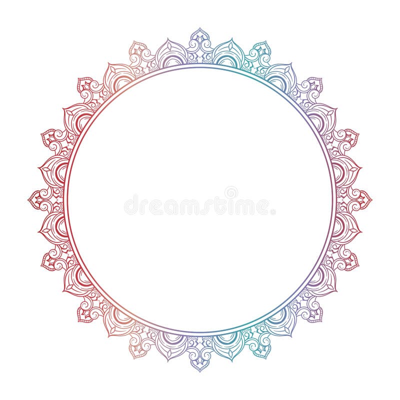 CIRCULAR MANDALA FRAME DESIGN Stock Vector - Illustration of decoration ...