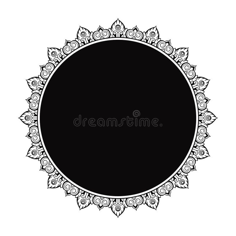 CIRCULAR MANDALA FRAME DESIGN Stock Vector - Illustration of flower ...