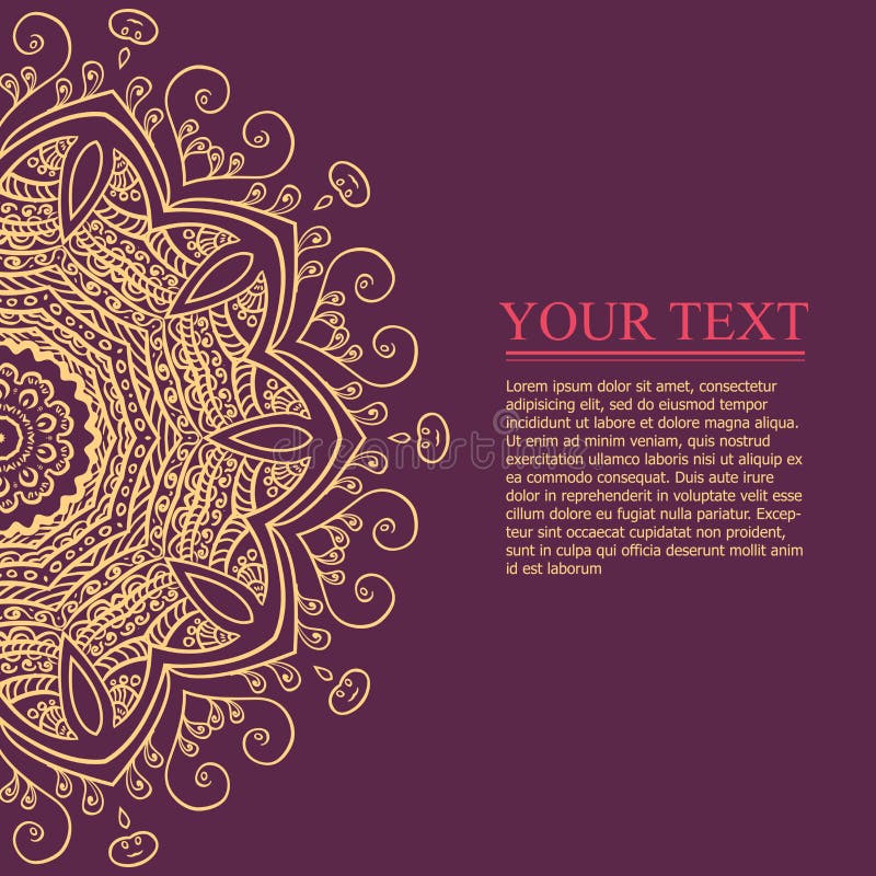 Vintage Circular Pattern of Indian Stock Vector - Illustration of ...