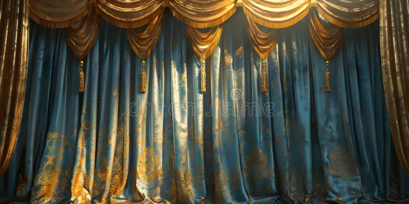 Vintage Circus Curtains Illuminated by Sunlight Creating a Nostalgic ...