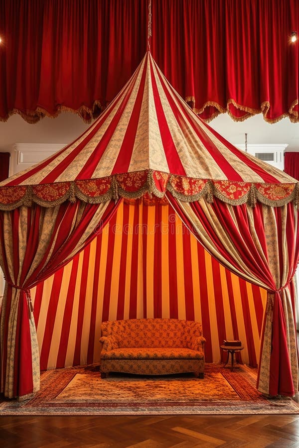 Vintage Circus Tent with Retro-style Decorations Stock Image - Image of ...
