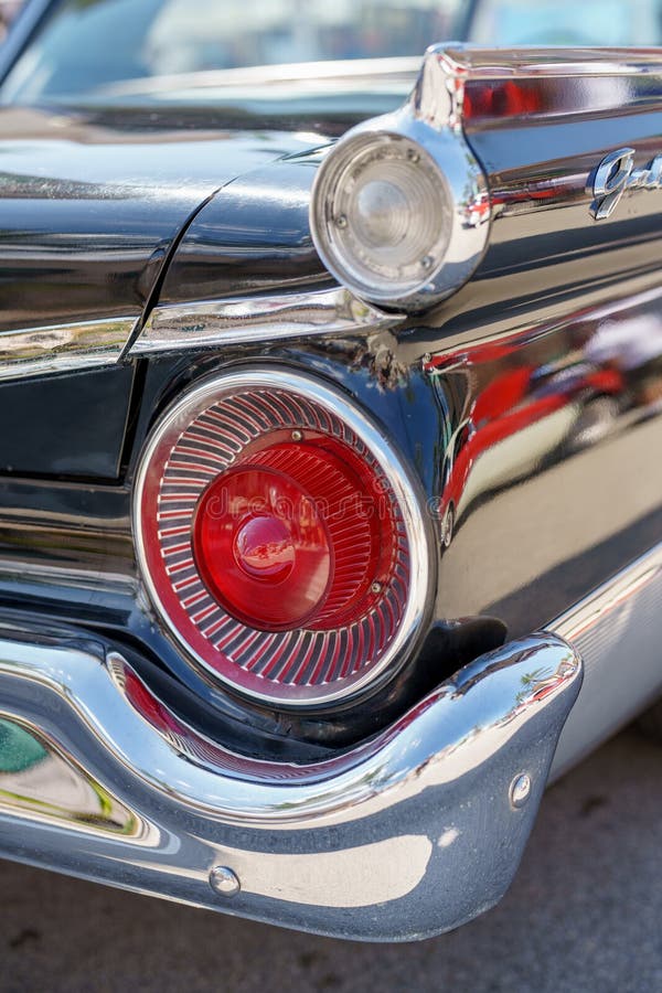 Vintage Classic Car Rear Tail Light Stock Image - Image of outdoors ...