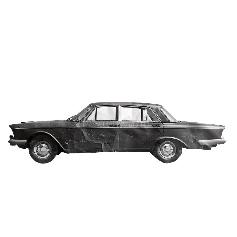 Vintage Classic Car Side View Isolated Photo Stock Photo - Image of ...