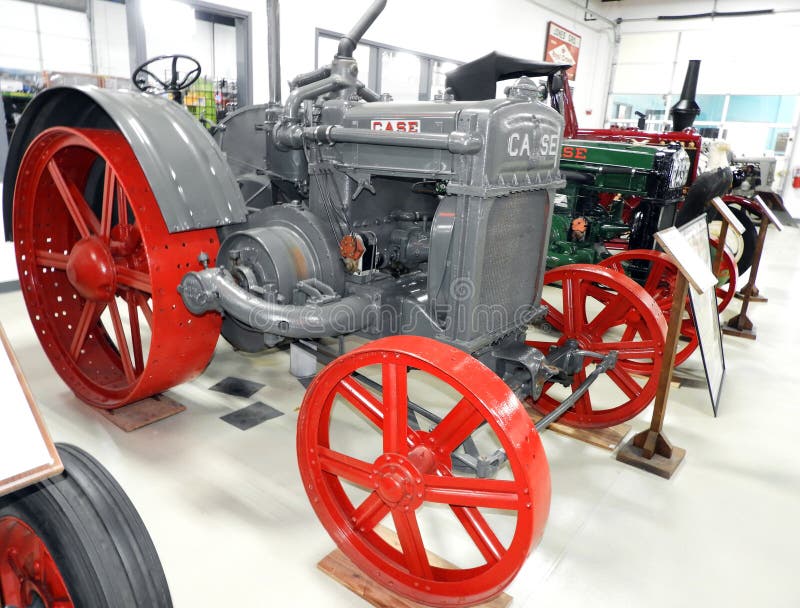 Vintage Classic Grey CASE Tractor with Red Metal Wheels Editorial Image ...