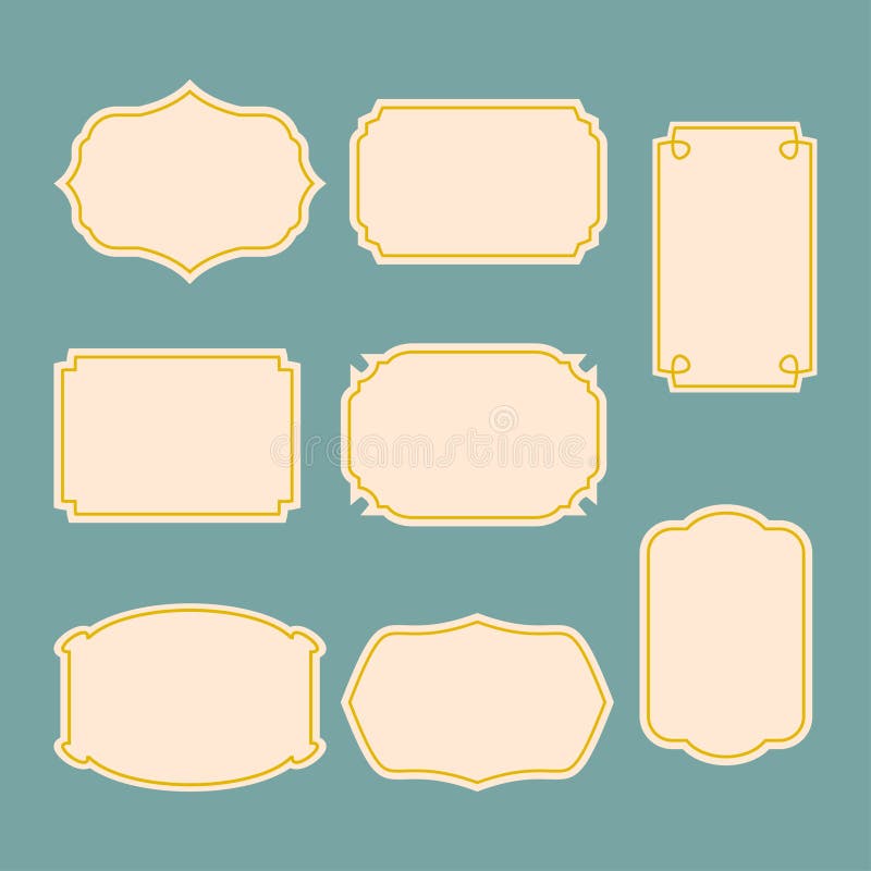 Vintage Classic Label Stickers. Vector Illustration Stock Vector ...