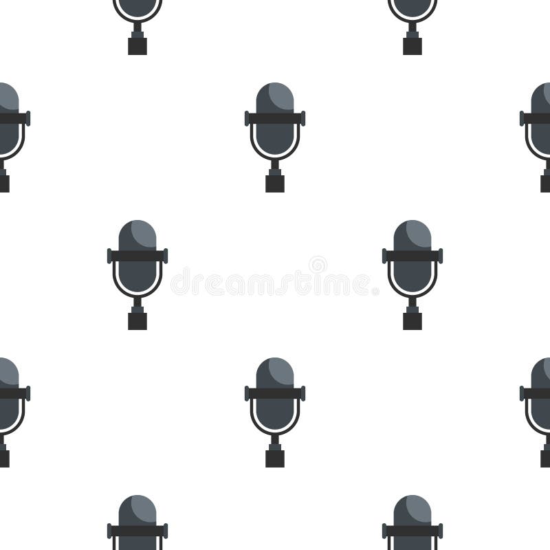 Microphone Dot Pattern Icon. Microphone Dotted Icon Isolated on White ...