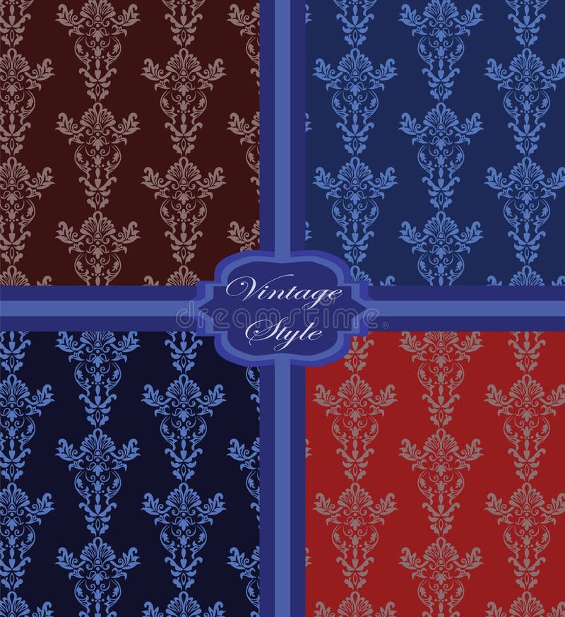 Vintage Classic Ornaments Pattern Set Stock Vector - Illustration of ...