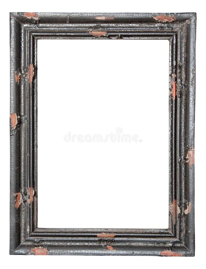 Vintage Classic Rectangle Black Frame Isolated On White Stock Image ...