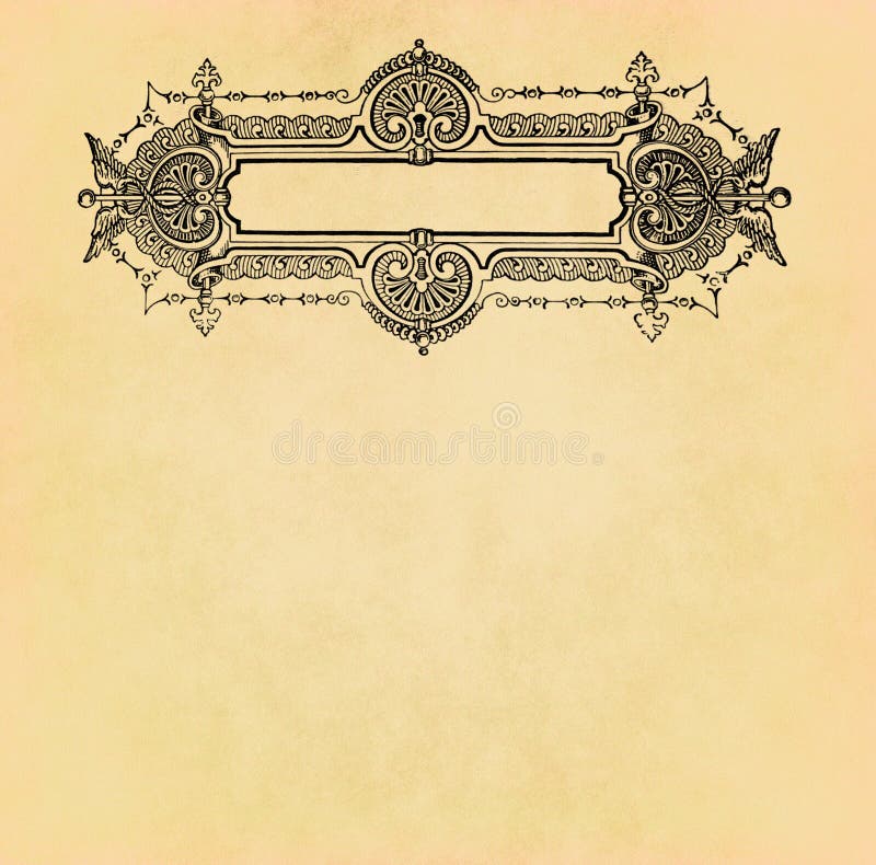 Vintage Classical Label on Old Paper Stock Illustration - Illustration ...