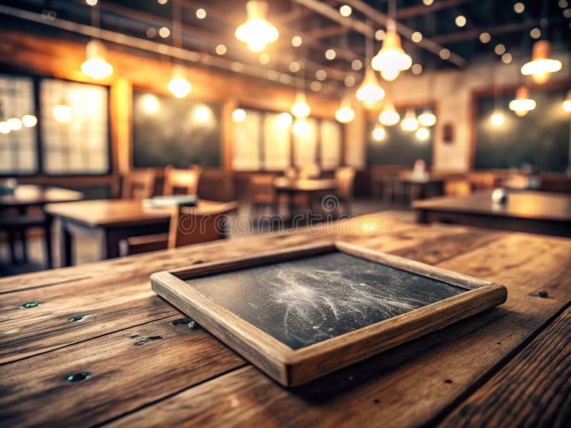 Vintage Classroom Nostalgia a Monochrome TiltShift Perspective on a ...