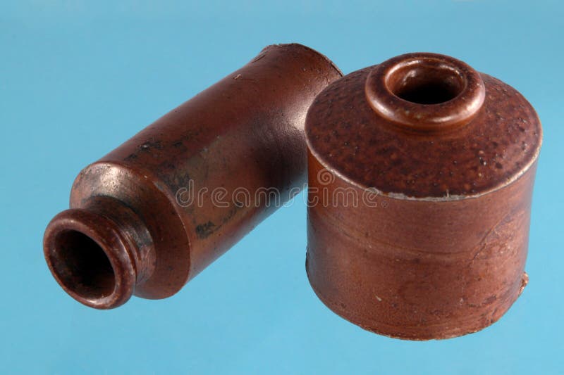 Bronze inkpot with feather stock image. Image of letter - 33106673