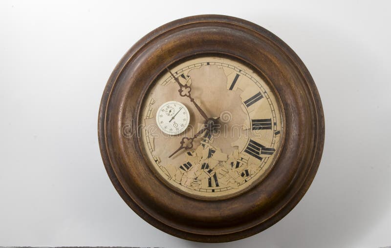 Vintage clock stock photo. Image of round, number, stained - 4028086