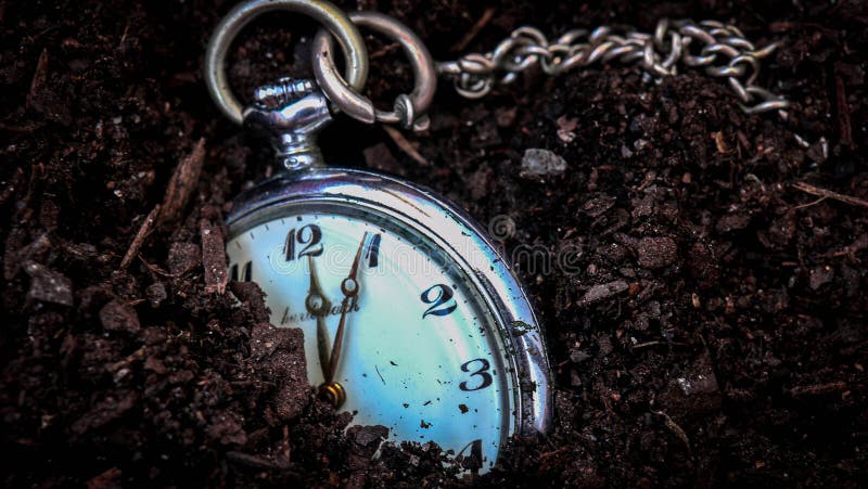 Lost Clock in the Soil stock image. Image of missed, treasure - 75085281