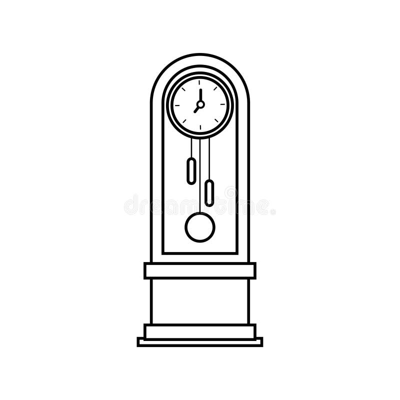 Vintage clock icon Vector stock vector. Illustration of dial - 297428587