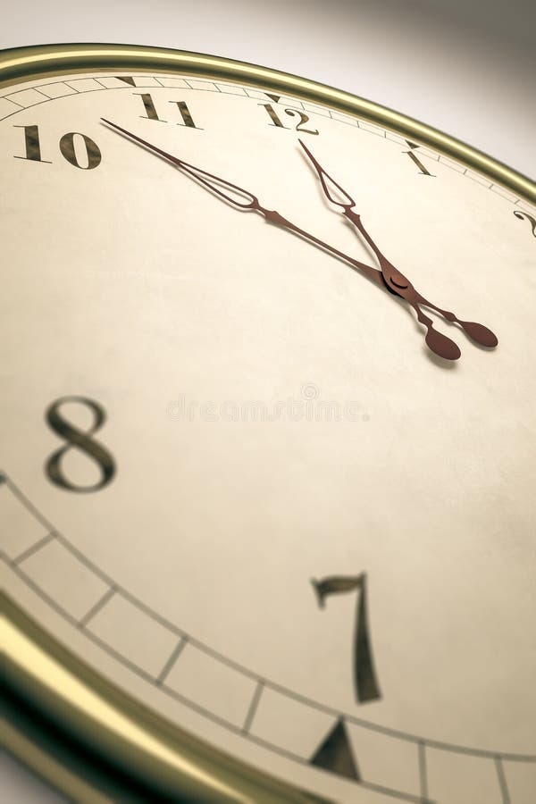 Vintage clock stock illustration. Illustration of pointers - 35858968