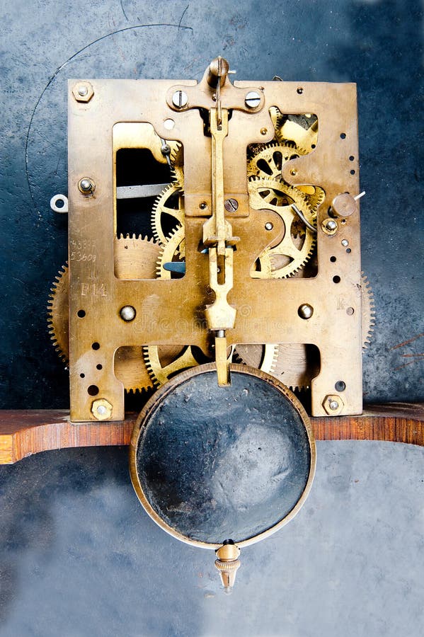Vintage clock mechanism stock photo. Image of rack, historic - 29380900
