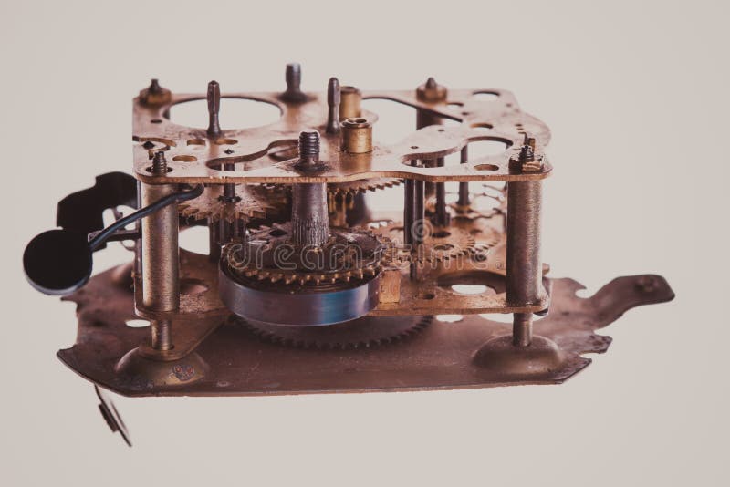 Vintage clock mechanism stock image. Image of mechanical - 82542099
