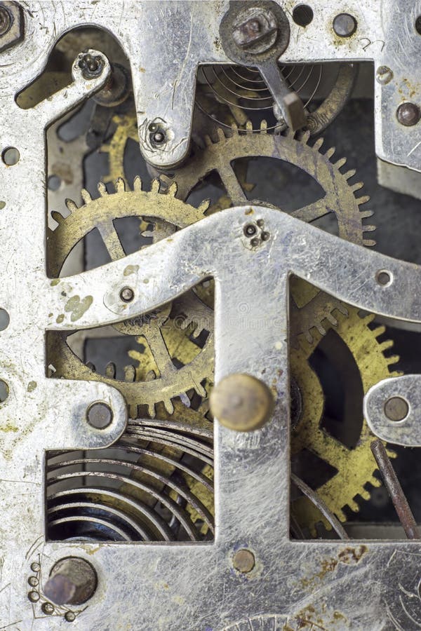 Vintage clock mechanism stock image. Image of clockwork - 60780593