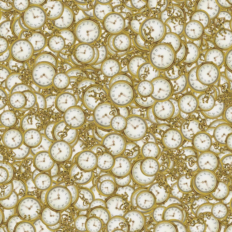 Vintage Clock Motif Pattern Stock Photo - Image of chronometer, pointer ...