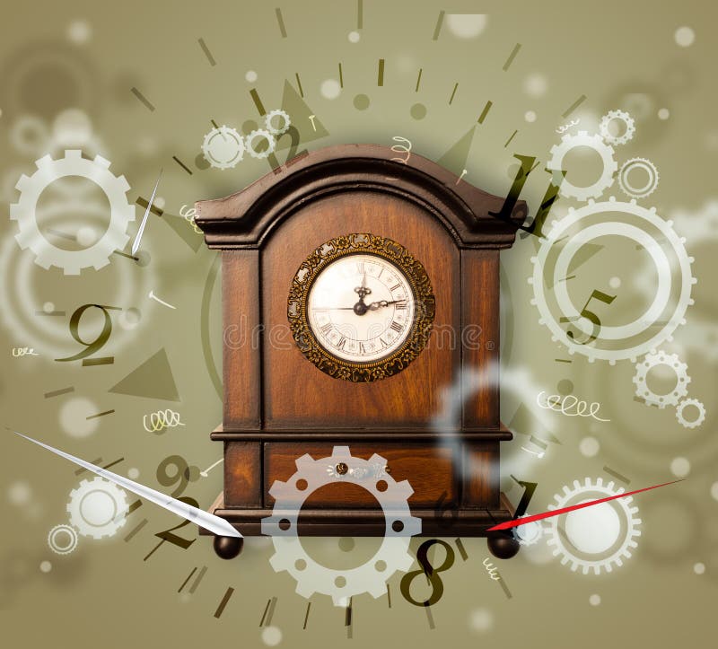 Vintage Clock with Numbers on the Side Stock Image - Image of history ...