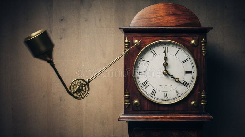 Vintage Clock Pendulum: Intriguing Motion in Timepiece Stillness Stock ...