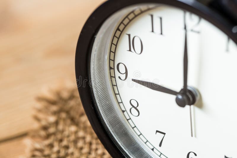 Vintage Clock Selective Focus at Number 9 O`clock Stock Photo - Image ...