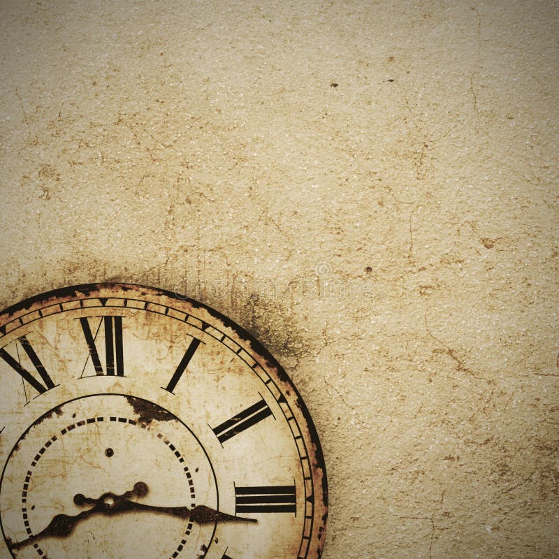 Vintage clock stock illustration. Illustration of second - 35373285