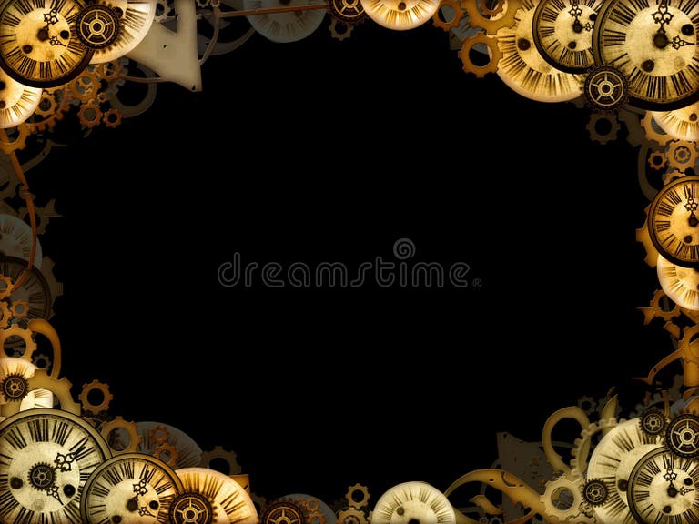Clocks Vintage Background Frame Border Stock Illustrations – 54 Clocks ...
