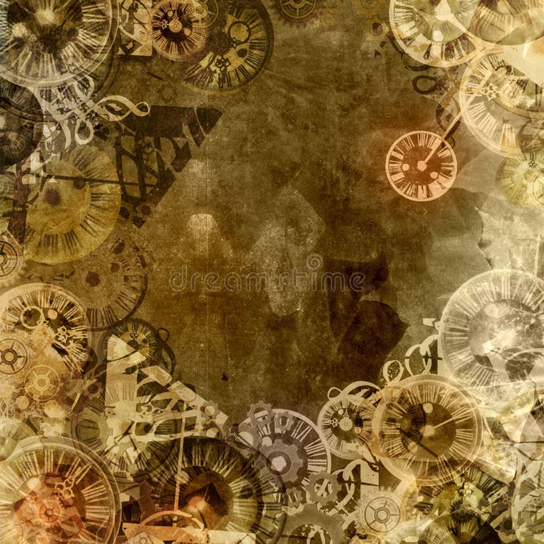 Vintage Clocks Time Theme Background Stock Illustrations – 181 Vintage ...