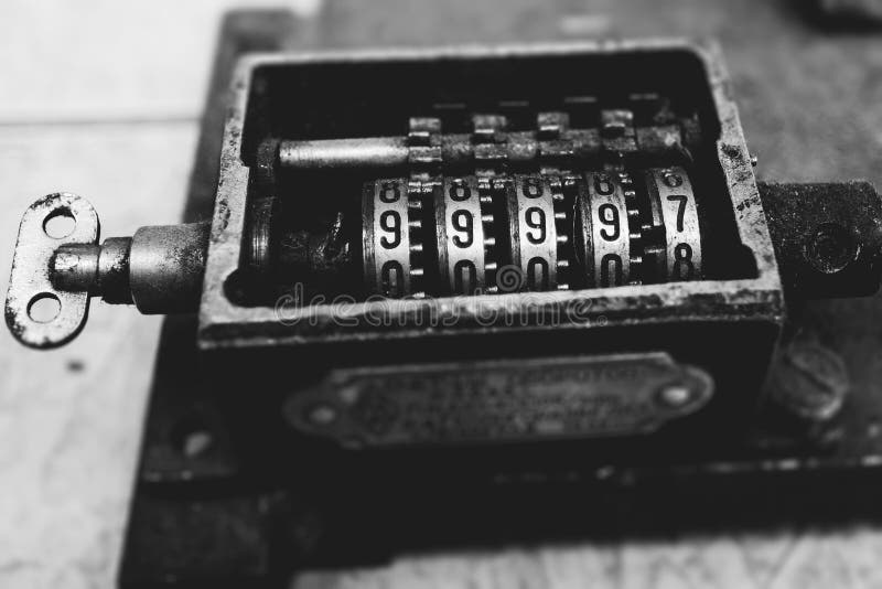 Vintage clockwork counter stock image. Image of analog - 63753507