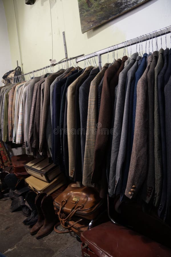 Vintage clothes editorial photography. Image of shop - 55151402