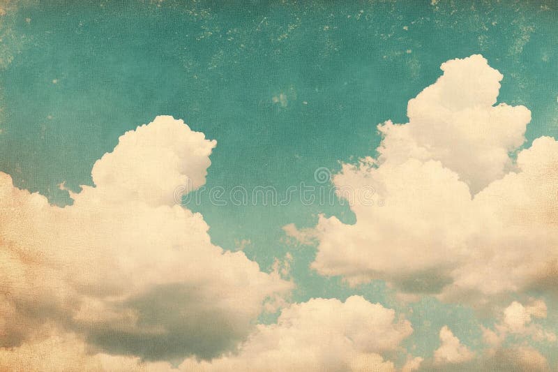 Vintage Cloudscape, a Nostalgic Look at the Sky Stock Image - Image of ...