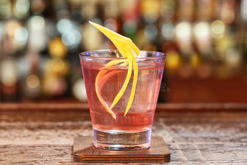 Vintage Cocktail Knickerbocker Stock Image - Image of garnish, cool ...