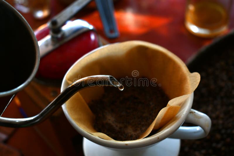 Vintage Coffee Drip at Home C Stock Image - Image of hipster, brewing ...