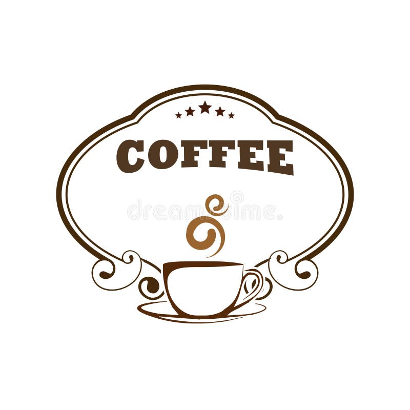 Vintage coffee logo stock illustration. Illustration of bean - 121821830