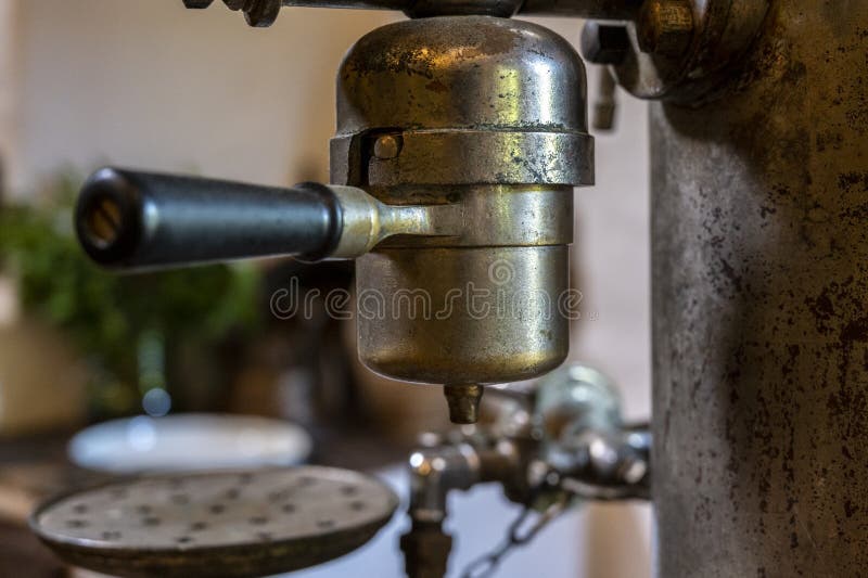 Vintage coffee machine stock image. Image of coffee - 221250139