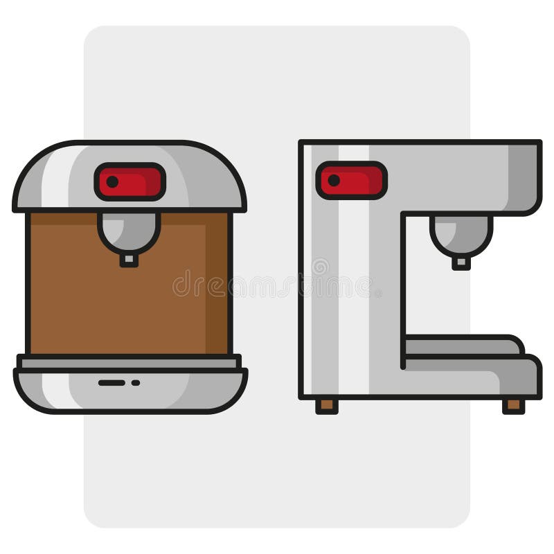 Vintage Coffee Maker. Cartoon Coffee Maker. Vector Illustration. Stock ...