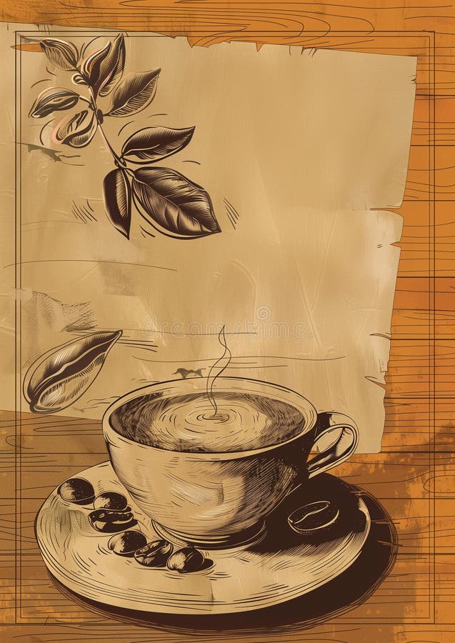 Vintage Coffee Menu with Rustic Charm, Generative AI Stock Illustration ...