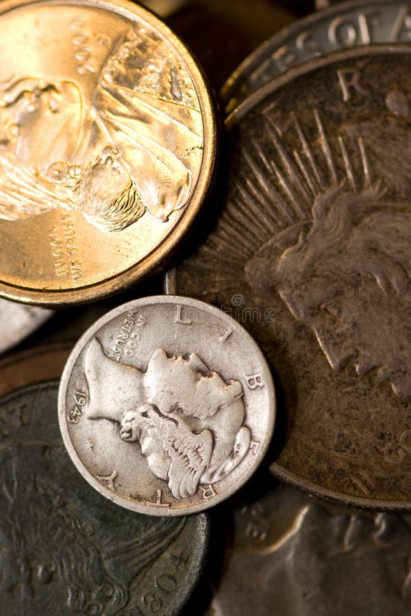 Vintage Coins stock image. Image of collection, close - 13230707