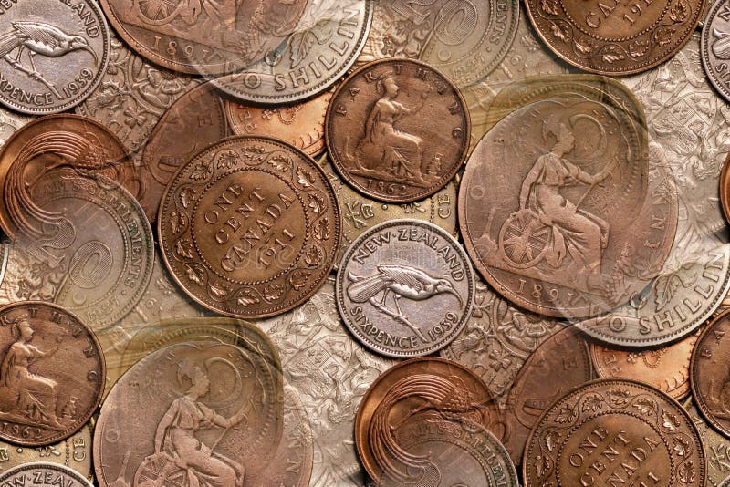 Vintage Coins Background Abstract Editorial Photo - Image of commerce ...