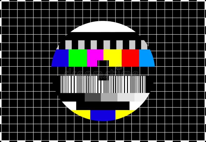 Vintage Tv Test Screen. Please Stand by Television Calibration Pattern ...