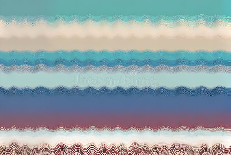 Vintage Flat Abstract with Big Soft Waves. Stock Illustration ...