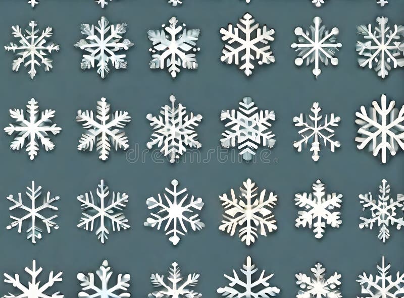 Vintage Color Palette Snowflakes Painted Background 3D Stock ...