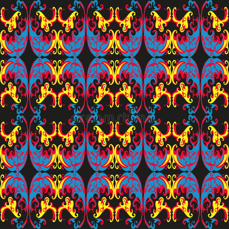 Vintage Color Seamless Pattern Stock Vector - Illustration of backdrop ...