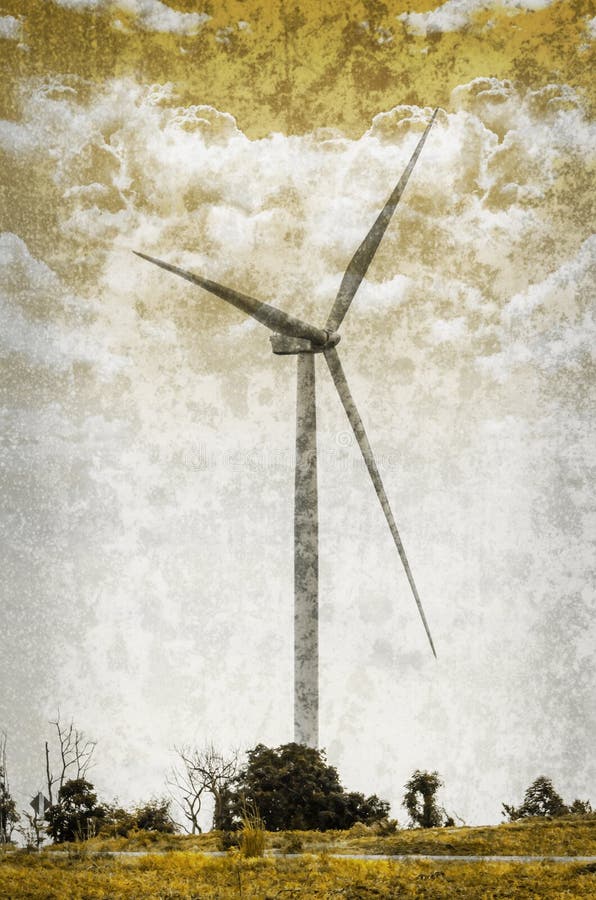 Vintage wind turbine stock image. Image of equipment - 61830085