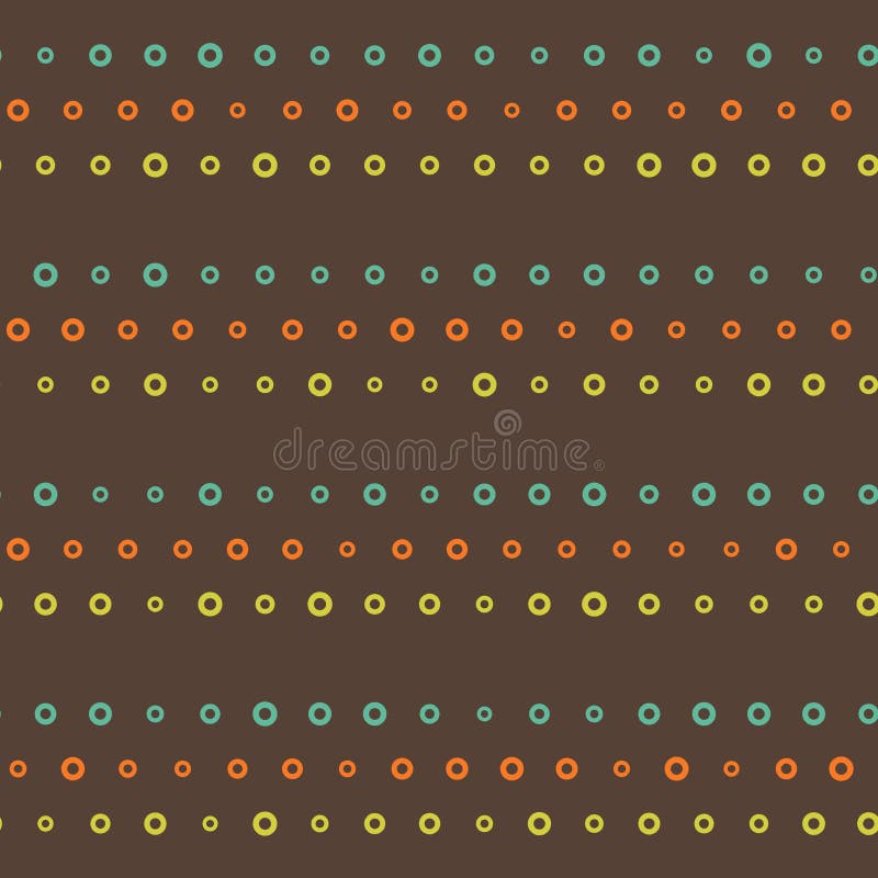 Vintage Colorful Geometric Brown Dots Pattern Stock Vector ...