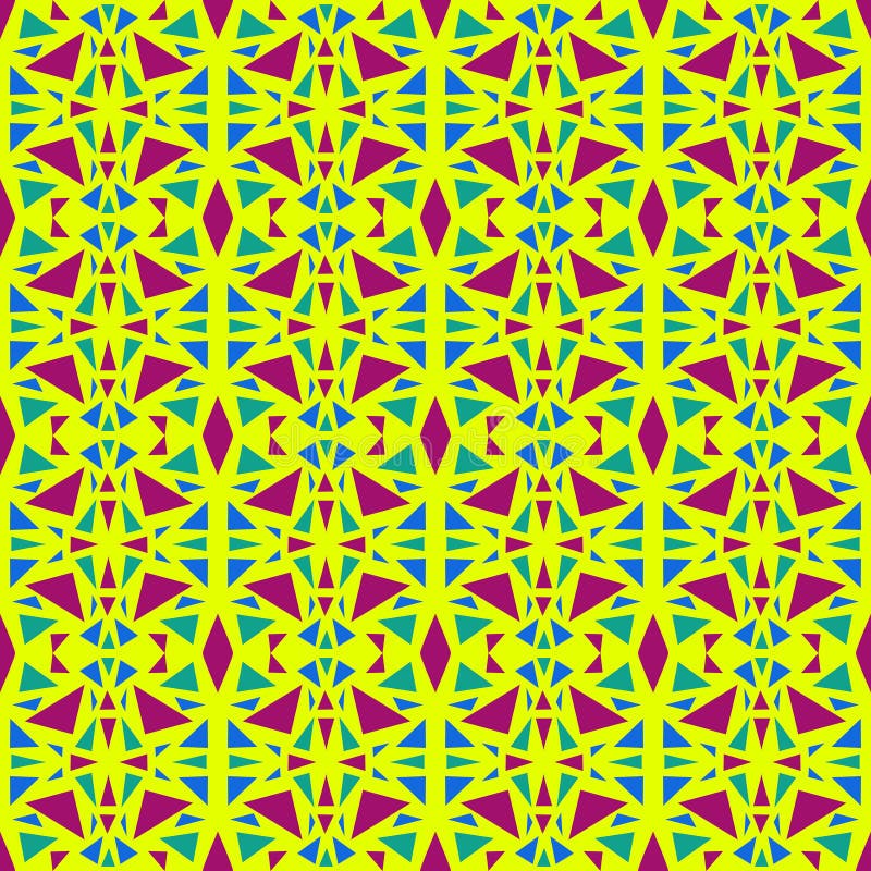 Vintage Colorful Triangular Geometrical Shapes Pattern Stock ...
