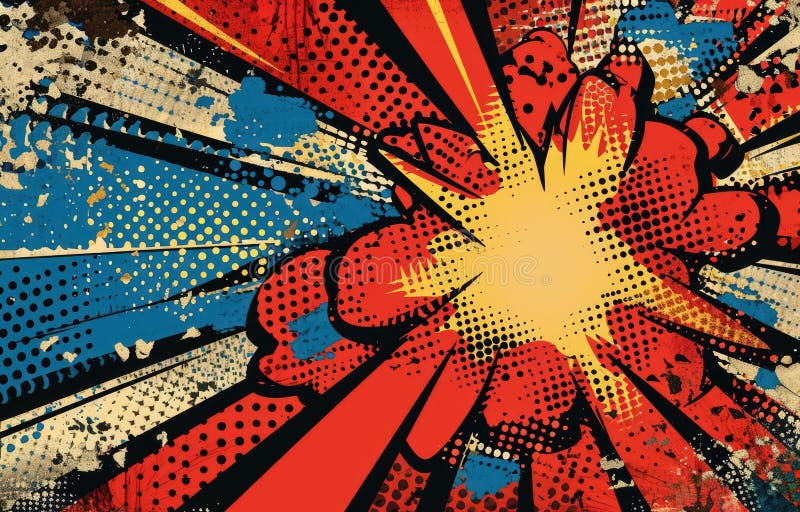 Vintage Comic Book Blast stock illustration. Illustration of color ...