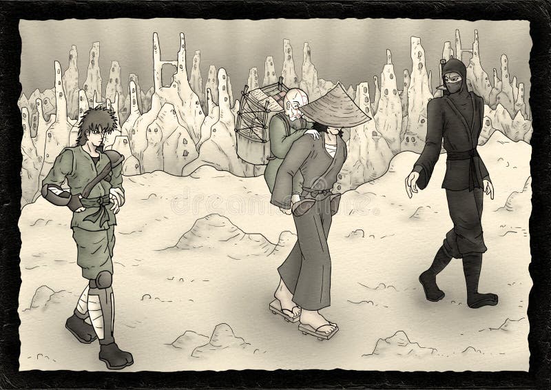 Vintage comic scene stock illustration. Illustration of cavern - 117066353